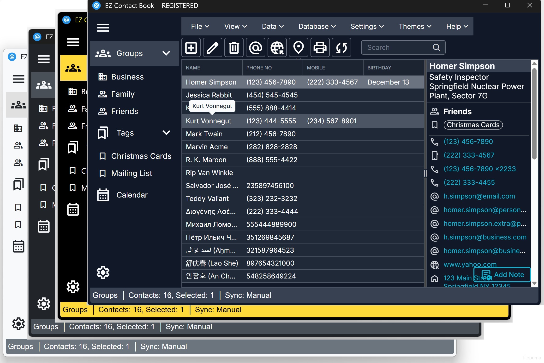 Scaricare EZ Contact Book 6.0.0.18 per windows - Filepuma.com