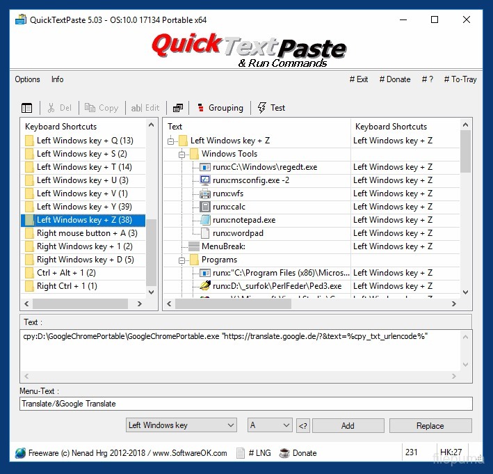 Baixar QuickTextPaste Portable (32bit) 9.35 para windows - Filepuma.com