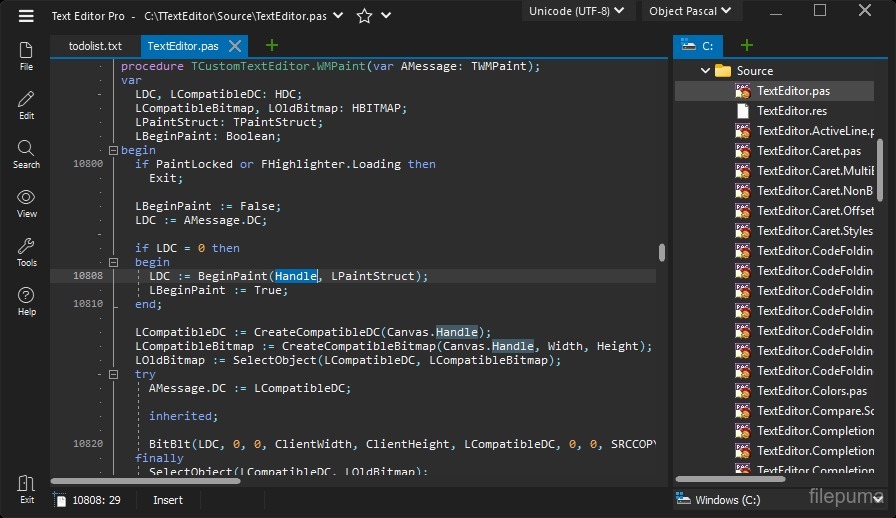 Herunterladen Text Editor Pro (32bit) 35.1.0 für windows - Filepuma.com