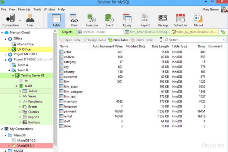Downloaden Navicat for MySQL 17.3.2 voor windows - Filepuma.com