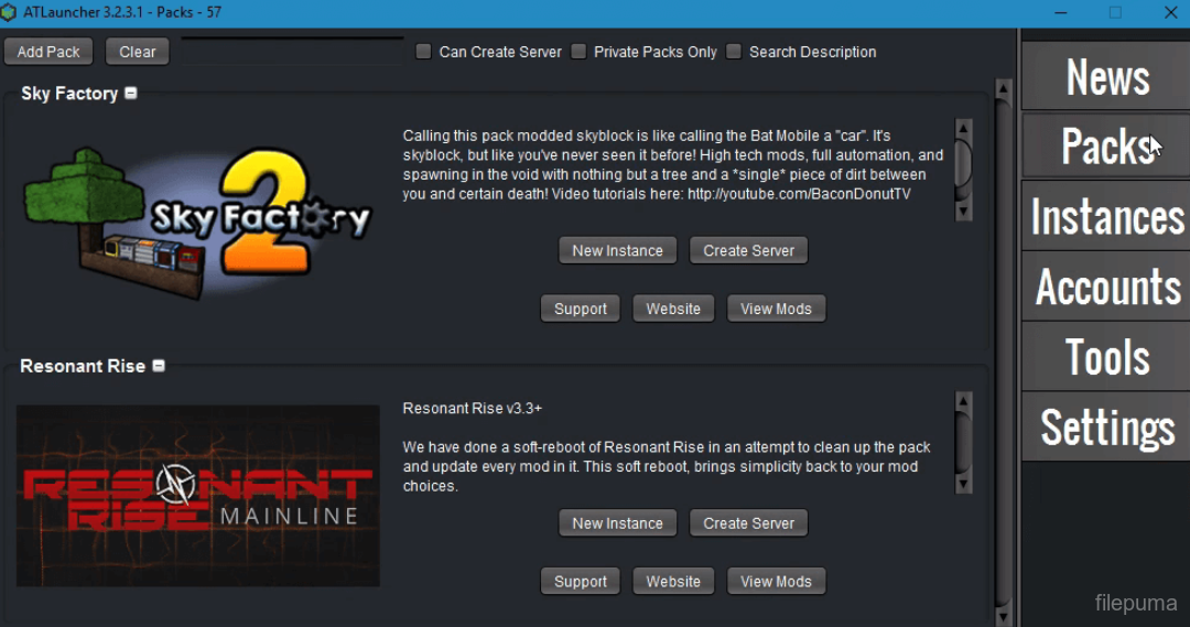 Descargar ATLauncher 3.4.38.2 para windows - Filepuma.com